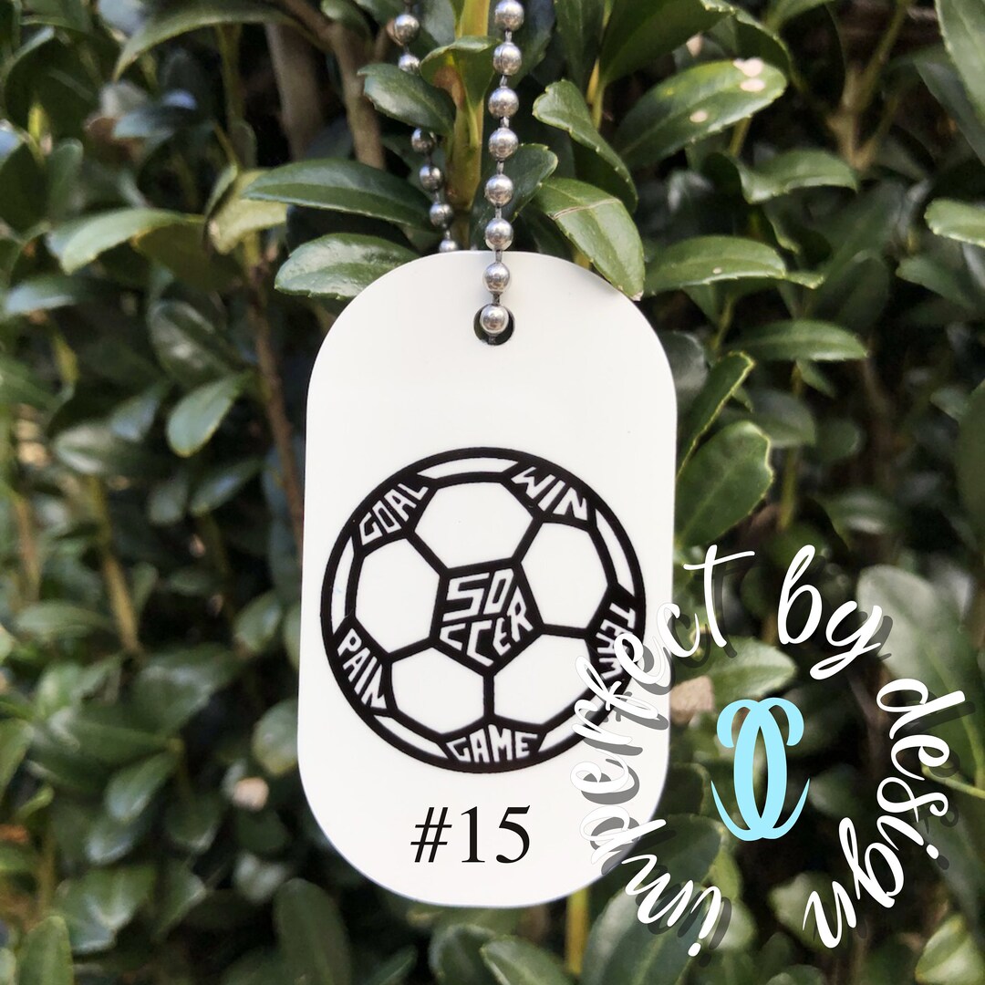 Soccer Dog Tag for Soccer Bag Dog Tag for Gym Bag - Etsy