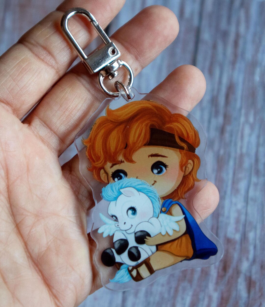 Baby Hercules Keychain, Pegasus and Hercules Back Pack Charm, Disney ...