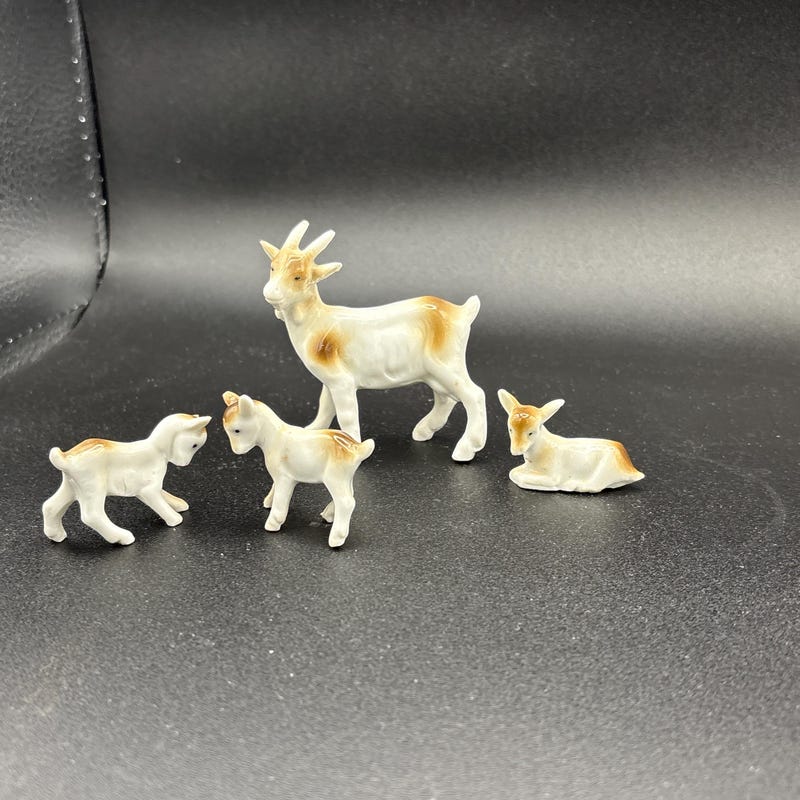 Porcelain Goat Figurine - Etsy