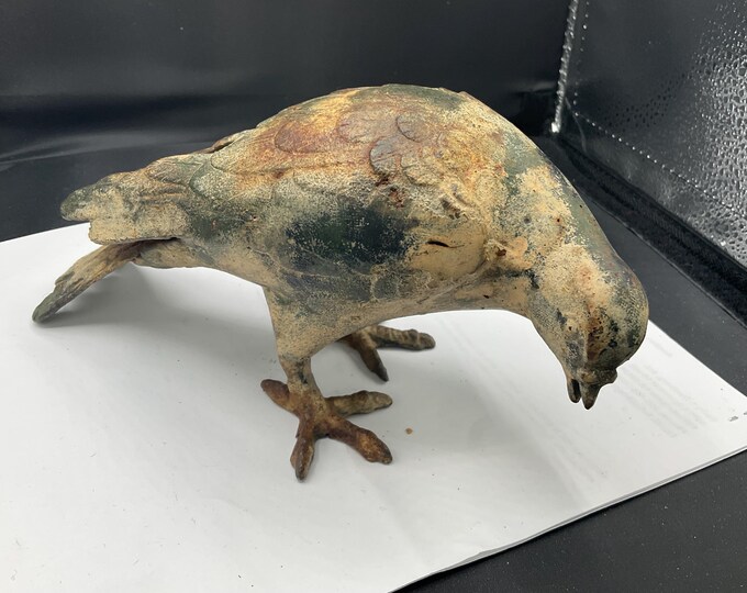 Japanese Cast Iron Sculpture of Pigeon (or Dove?) "okimono" - Etsy
