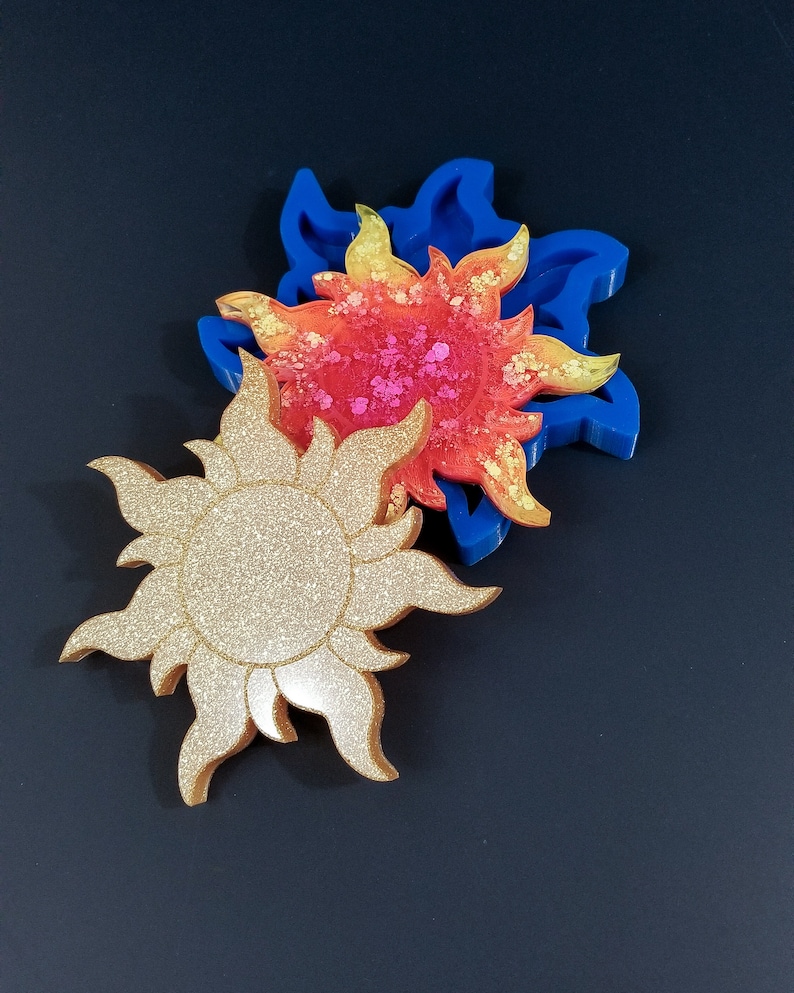 Tangled Sun Etched Silicone Mold Shiny Mould for Resin and | Etsy