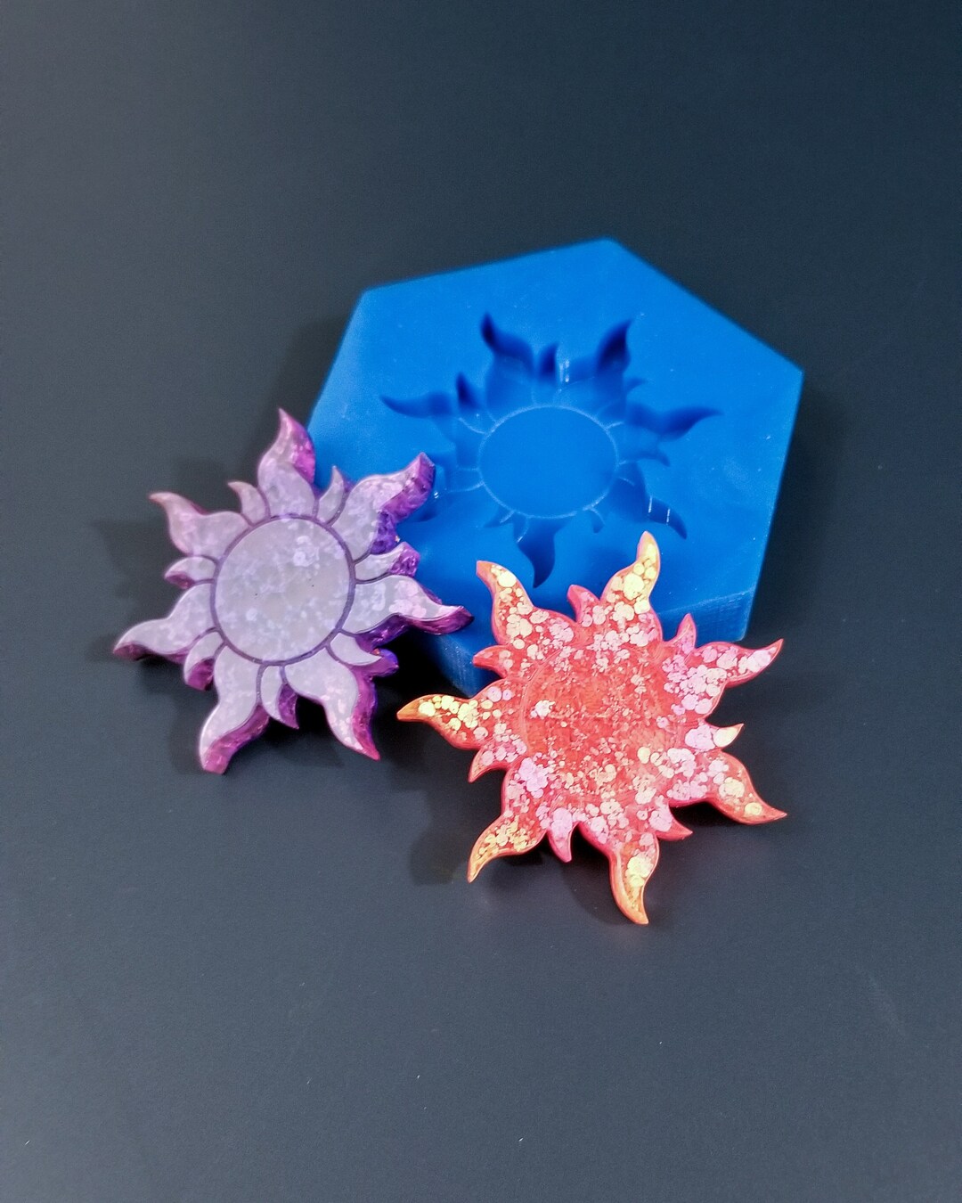Mini Etched Tangled Sun Silicone Mold Shiny Mould for Resin and ...