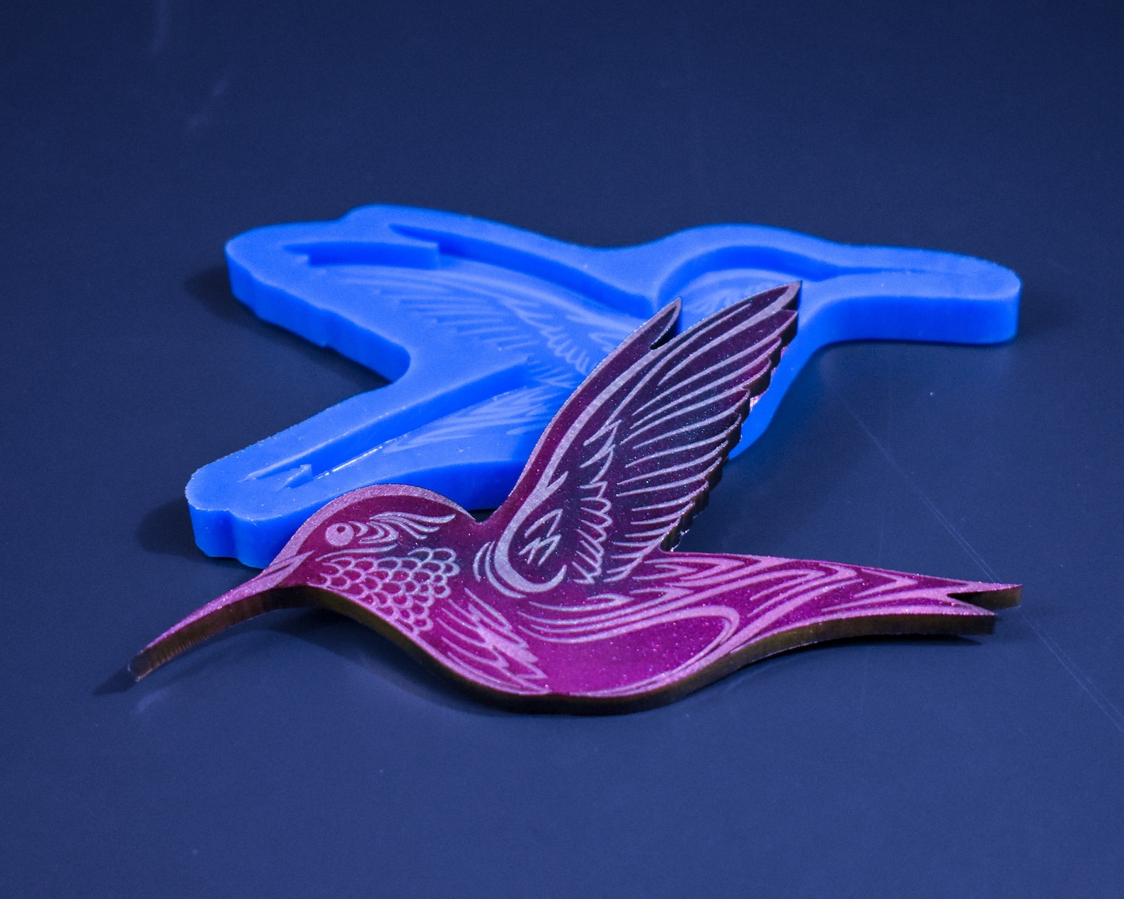 Hummingbird Silicone Mold Shiny Mould for Resin and Concrete | Etsy