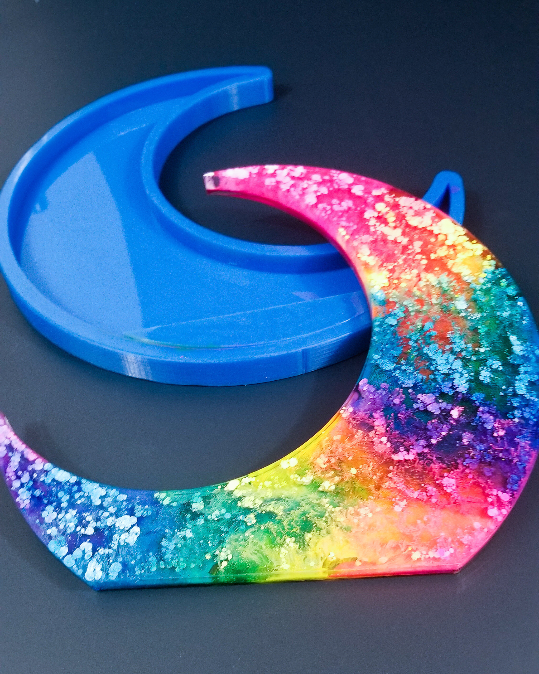 Crescent Moon Silicone Mold Shiny Mould for Resin and Concrete | Etsy