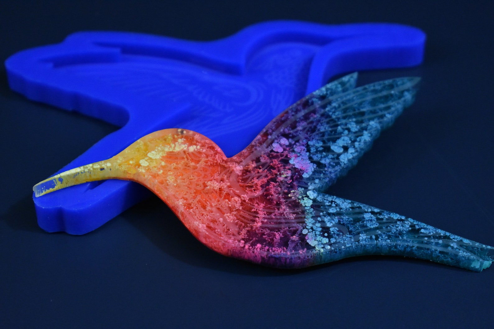 Hummingbird Silicone Mold Shiny Mould for Resin and Concrete | Etsy