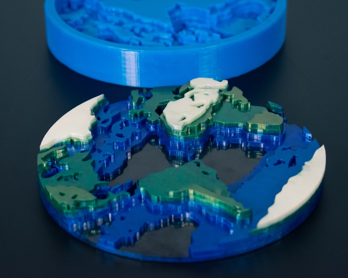 Earth Layered 3D Silicone Mold Shiny Mould for Resin and - Etsy