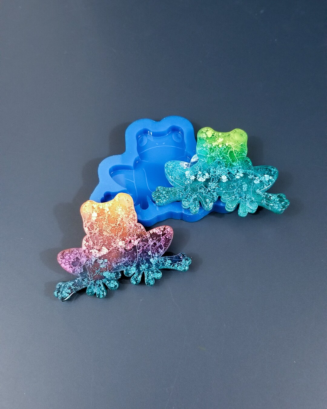 Mini Frog Silicone Mold Shiny Mould for Resin and Concrete Crafting ...