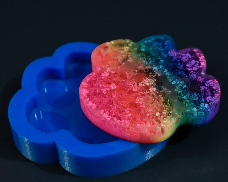 Paw Print Etched Silicone Mold Shiny Mould for Resin Crafting - Etsy