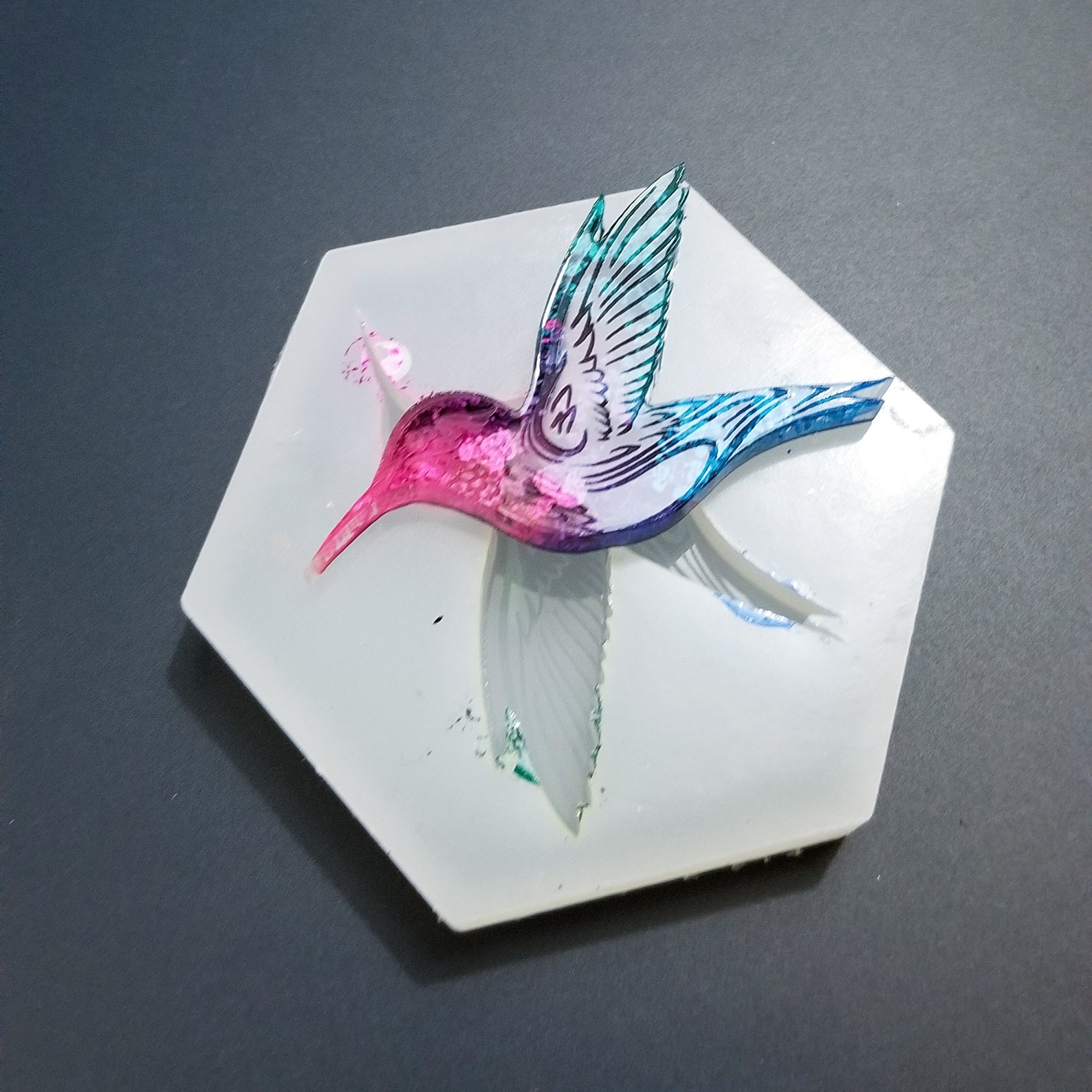 Mini Hummingbird Silicone Mold Shiny Mould for Resin and | Etsy