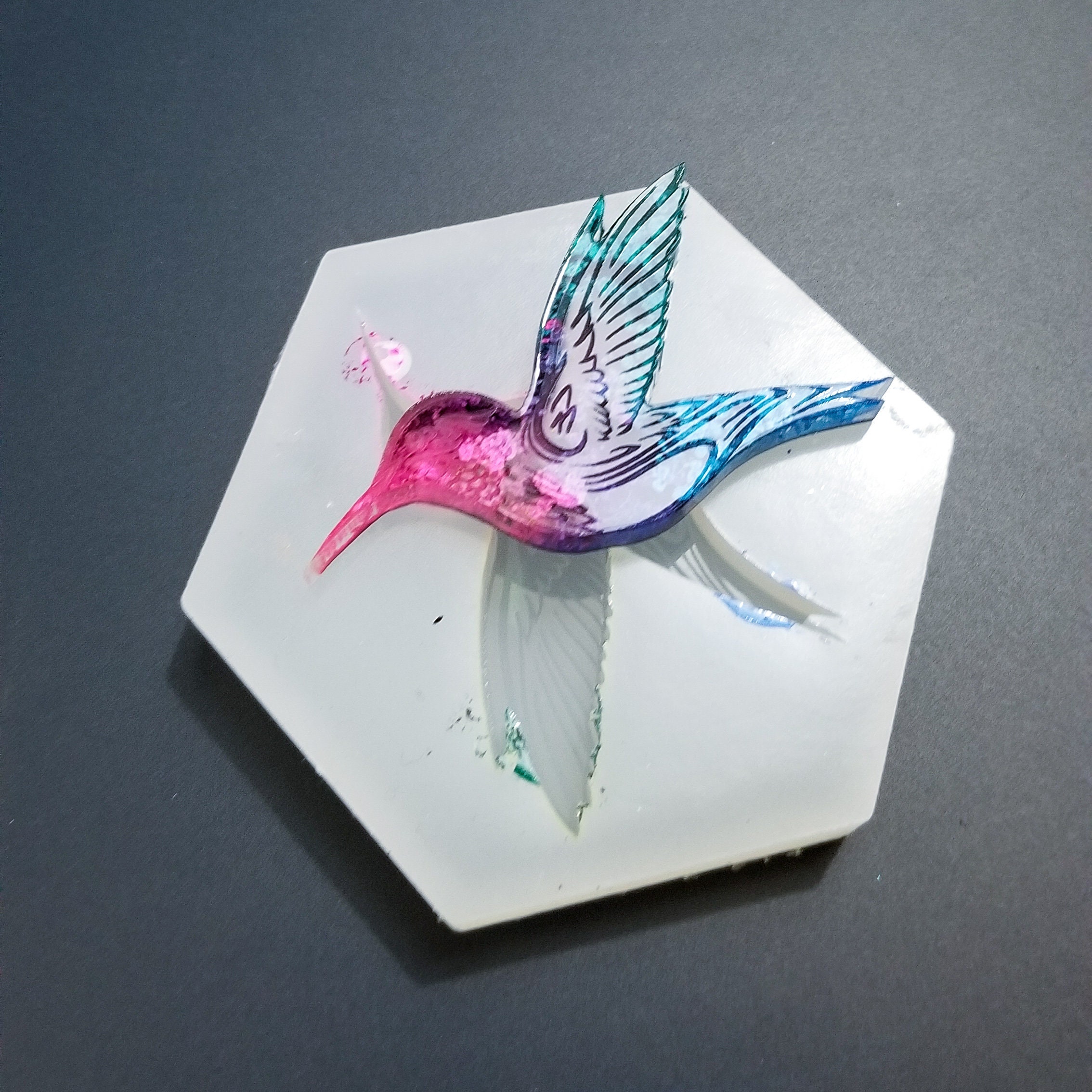 Mini Hummingbird Silicone Mold Shiny Mould for Resin and | Etsy