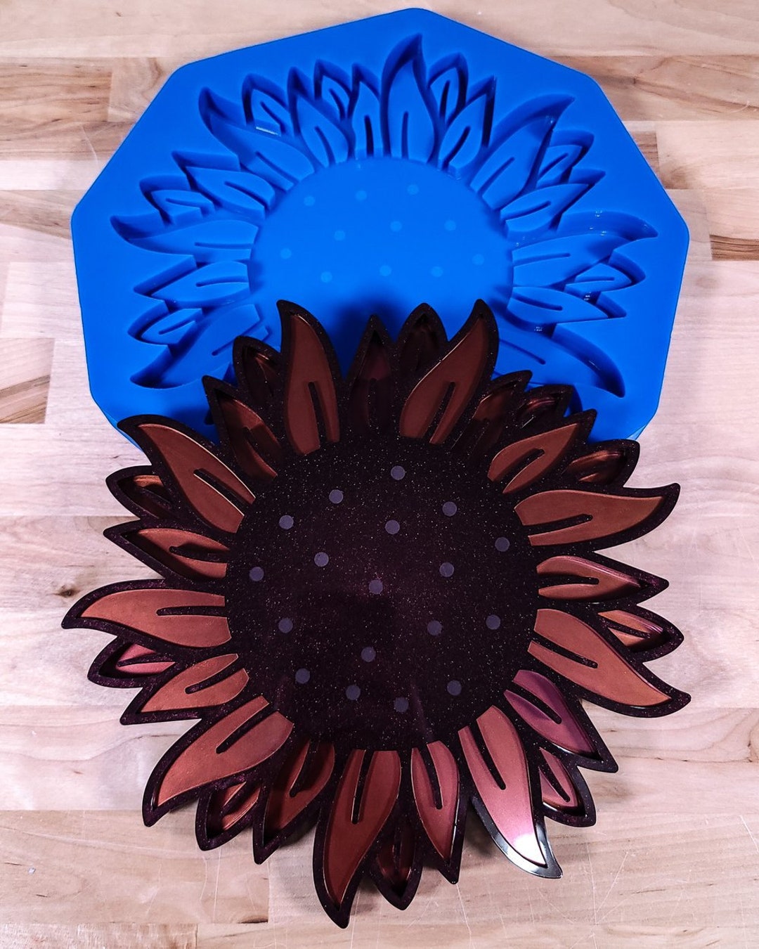 Layered Sunflower Mold, Sunflower Mold, Sunflower, Sunflower Silicone ...