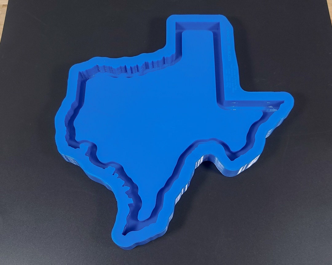 Texas State Tray Silicone Mold Shiny Mould for Resin Concrete Gypsum ...