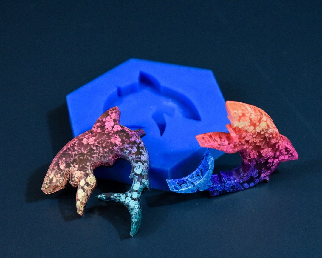 Mini Shark Silicone Mold Shiny Mould for Resin and Pendants Earrings ...