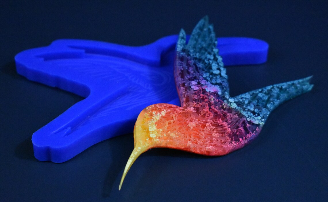 Hummingbird Silicone Mold Shiny Mould for Resin and Concrete - Etsy