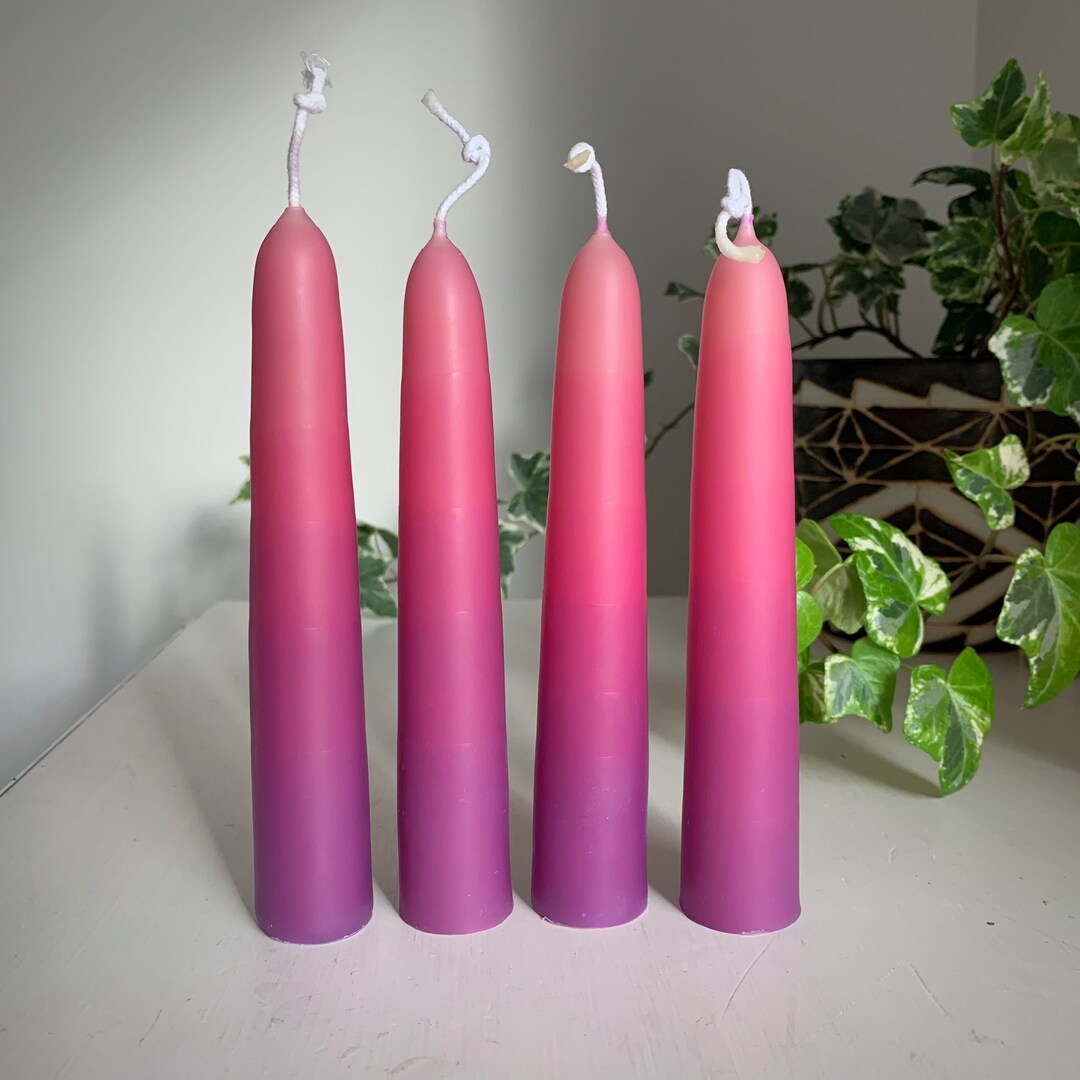 1 Beeswax Hand Dipped Stubby Candle 15cmh X 2.5cmw, 1 Hand Dipped Pure ...