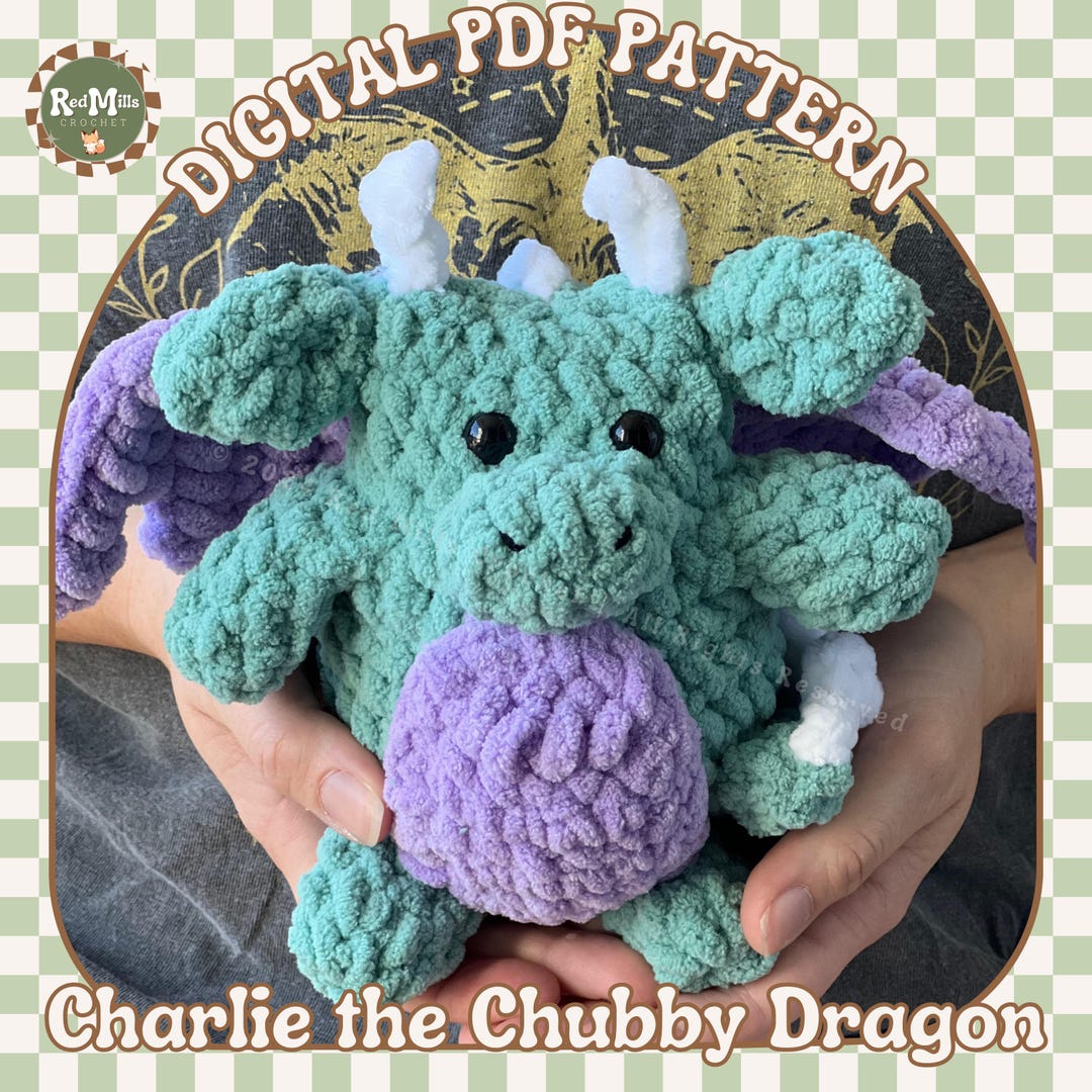 Charlie the Chubby Dragon Crochet Pattern - Etsy
