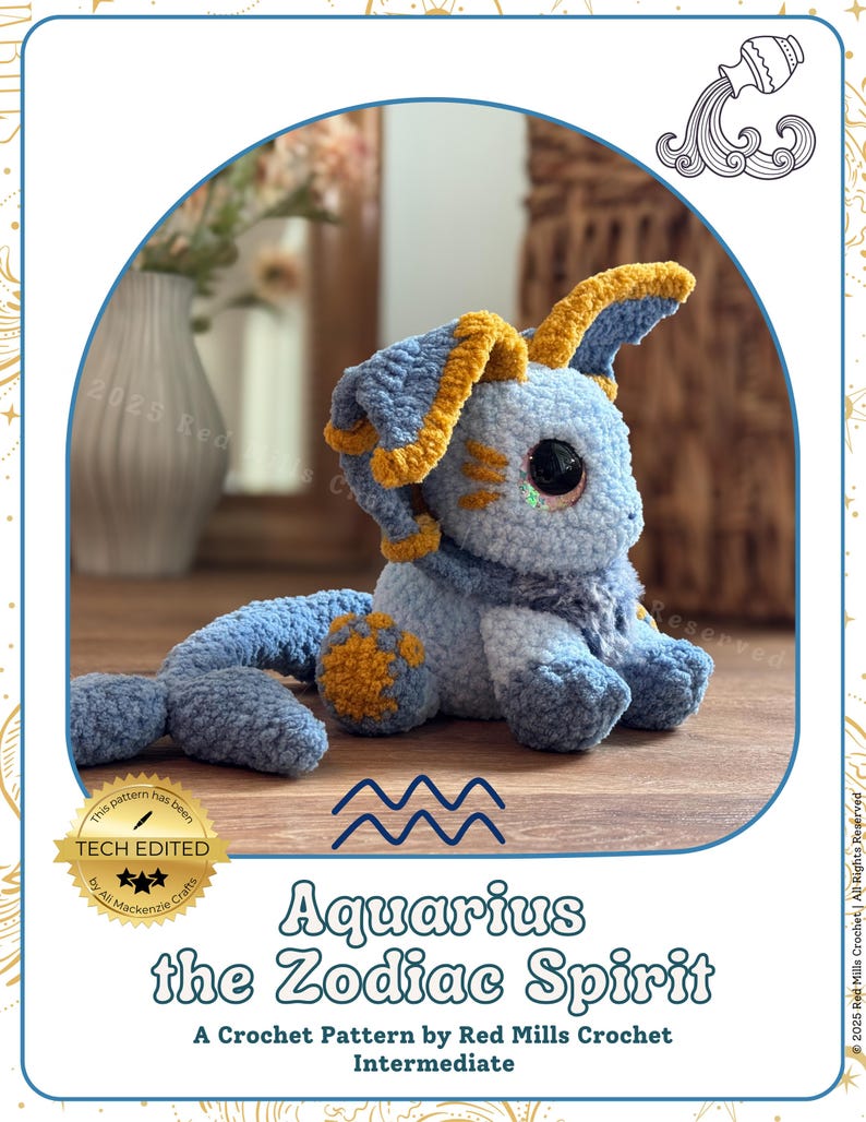 Aquarius the Zodiac Spirit Digital PDF Crochet Pattern - Etsy