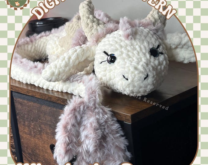 Crochet Strawberry Dragon Plushie, Strawberry Dragon, Dragon Plush ...