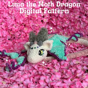 Luna the Moth Dragon Official Digital Crochet Pattern - Etsy