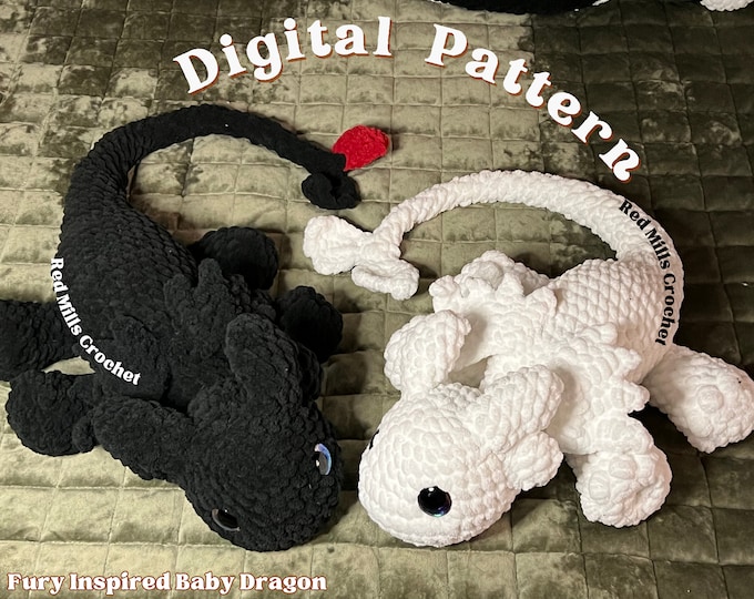 Fury Inspired Baby Dragon Pattern - Etsy