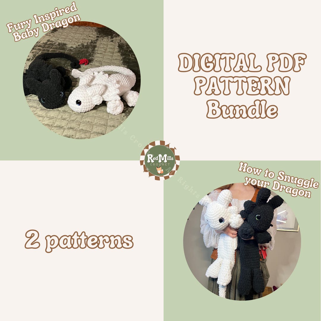 Fury Inspired Dragon Pattern Bundle! - Etsy