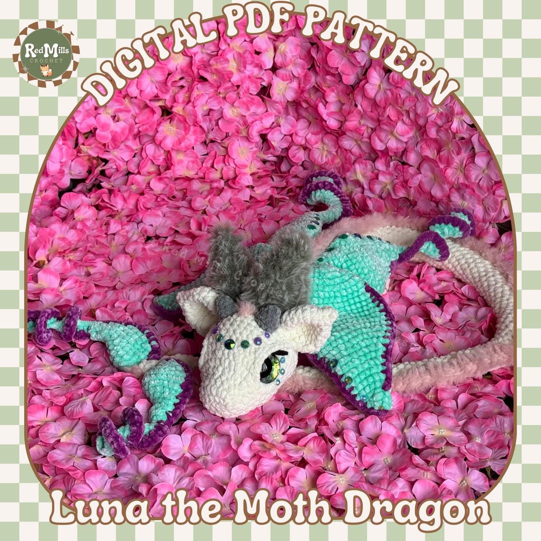 Luna the Moth Dragon Official Digital Crochet Pattern - Etsy