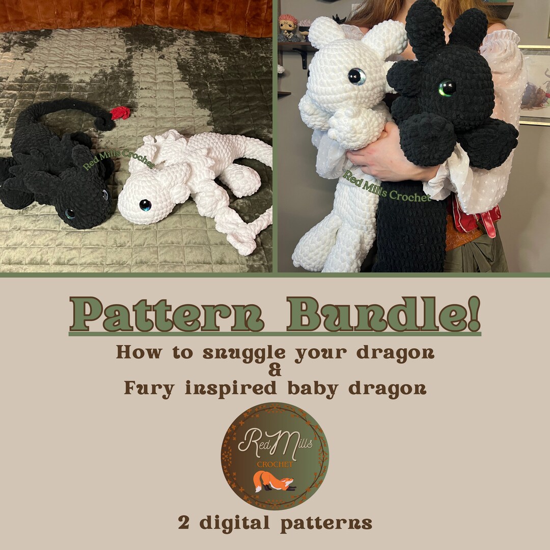 Fury Inspired Dragon Pattern Bundle - Etsy