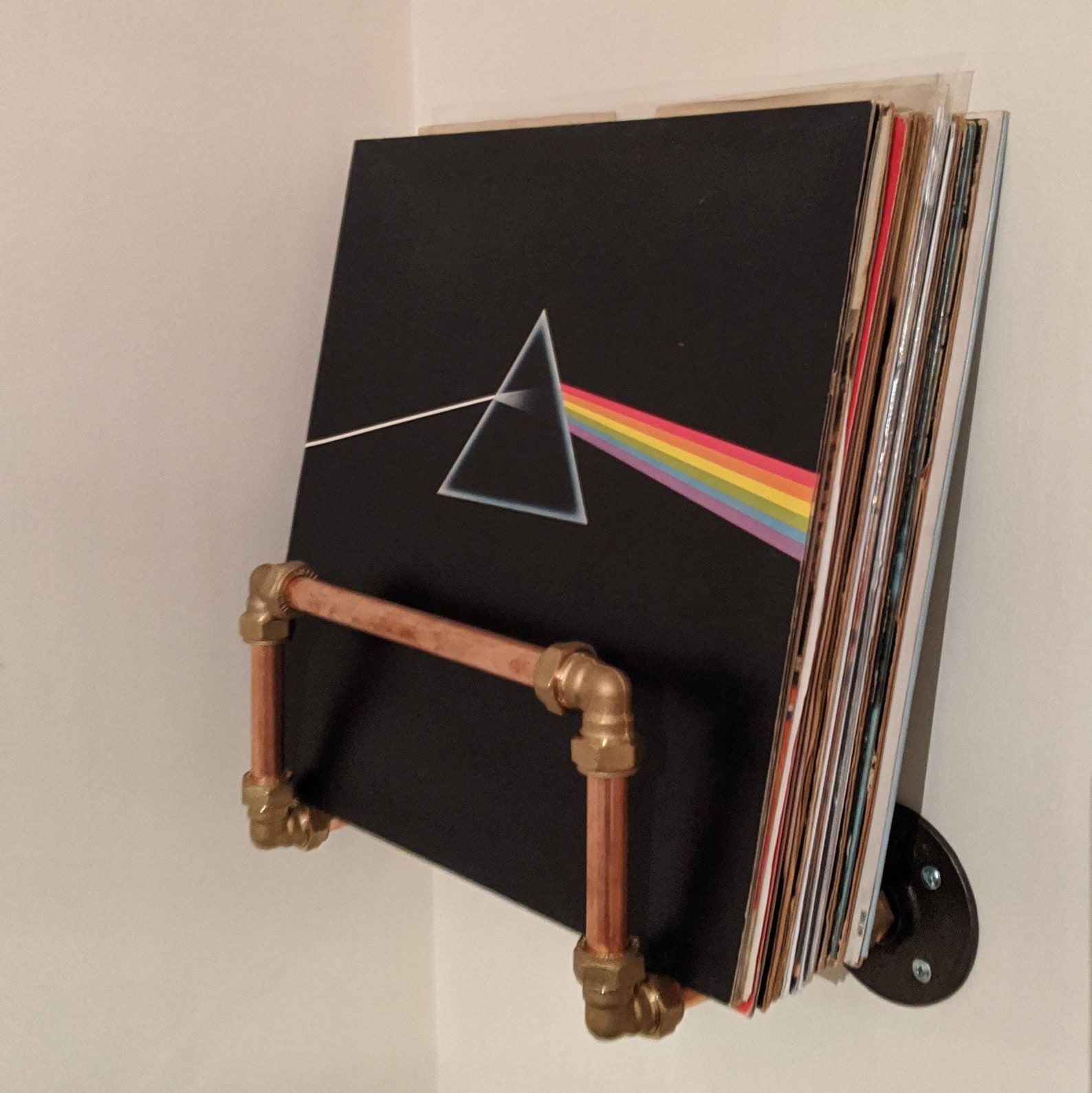Copper Pipe and Brass Handmade Wall Mounted Vinyl Record - Etsy