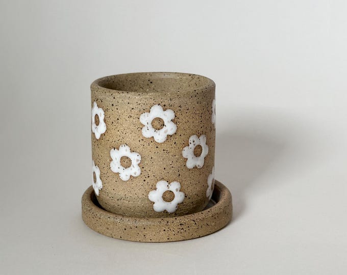 Mini White Daisy Planter - Etsy