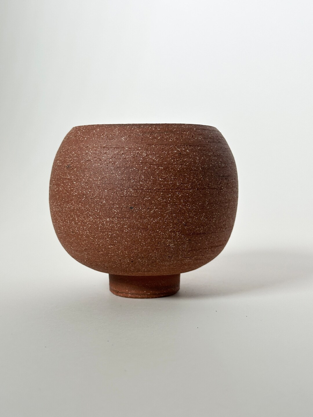 Dark Red Clay Orb Planters - Etsy