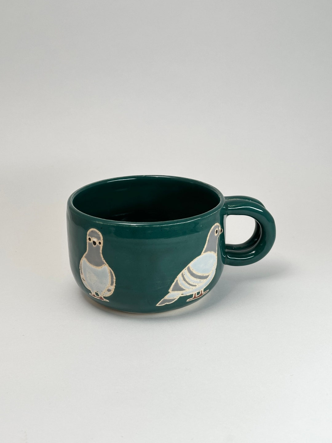 Teal Pigeon Mug - Etsy