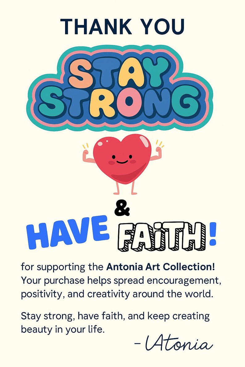 Stay Strong & Have Faith PNG: Motivational Sublimation Design (digital ...