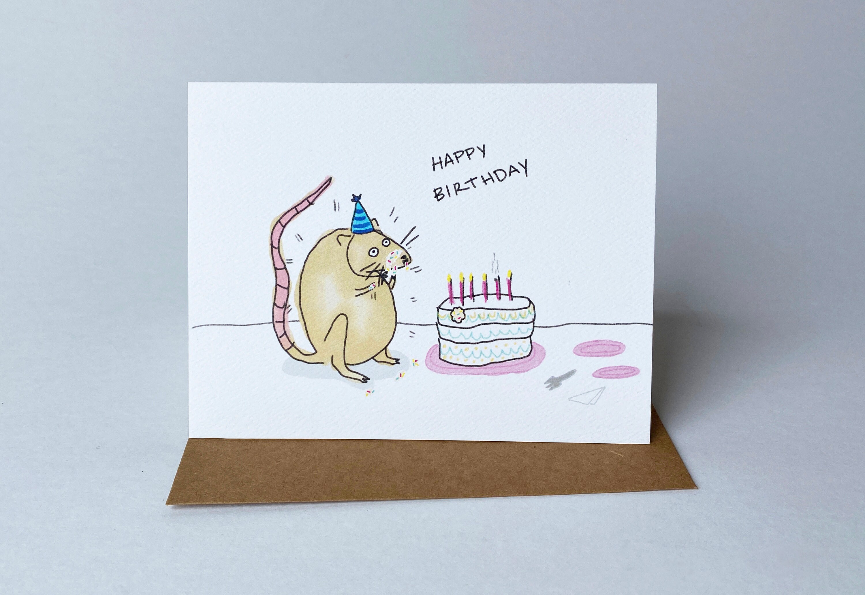 Happy Birthday Card Funny Card HBD Colorful Greeting Card - Etsy