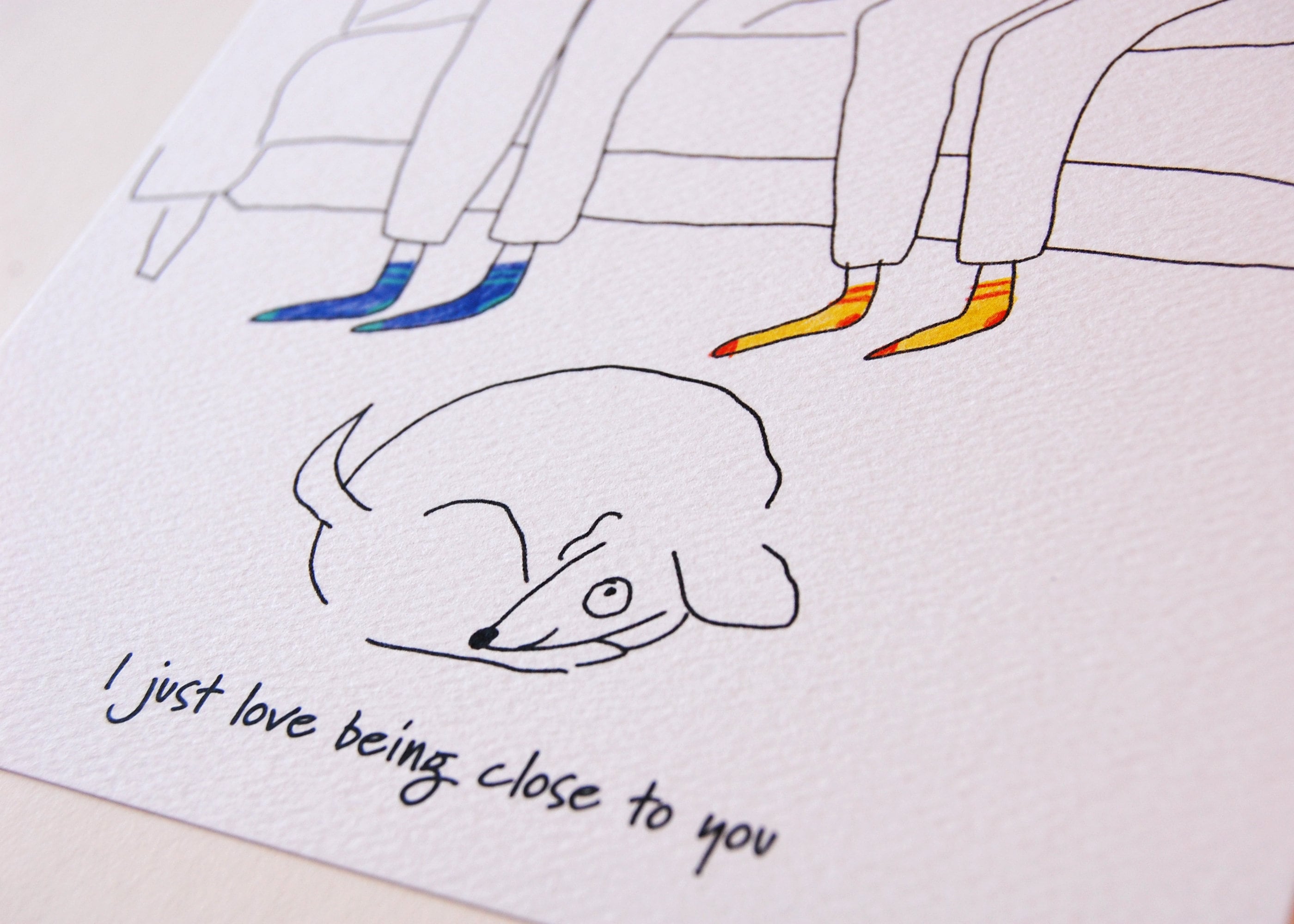 Love Being Close to You Funny Card Colorful Greeting Card - Etsy