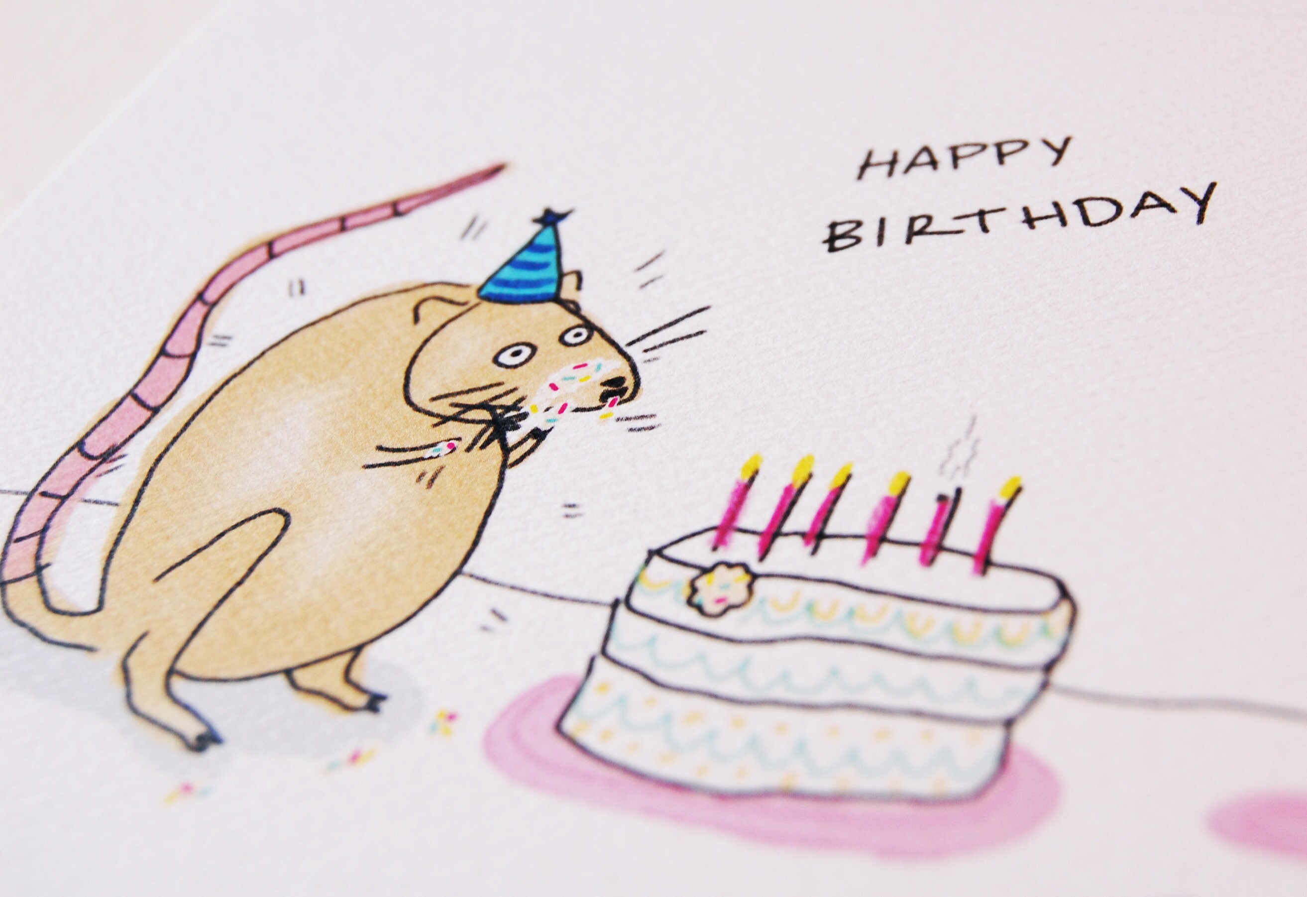 Happy Birthday Card Funny Card HBD Colorful Greeting Card - Etsy