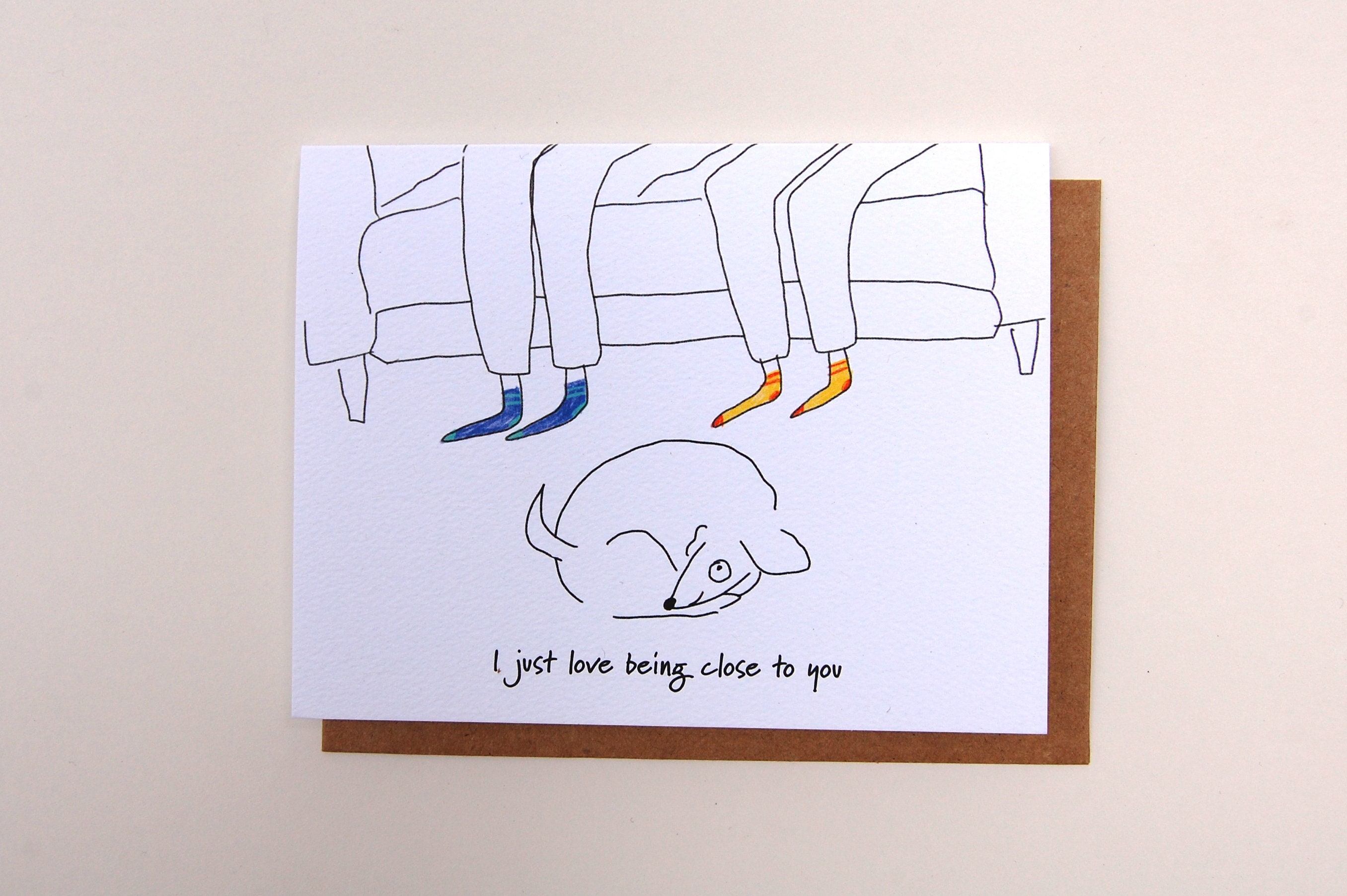 Love Being Close to You Funny Card Colorful Greeting Card - Etsy