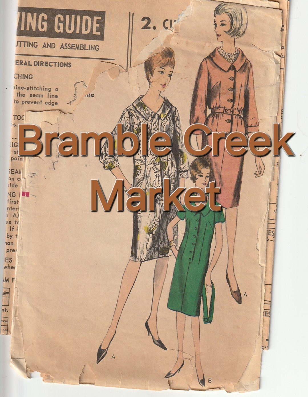 Digital Vintage Sewing Pattern Printable 5 - Etsy