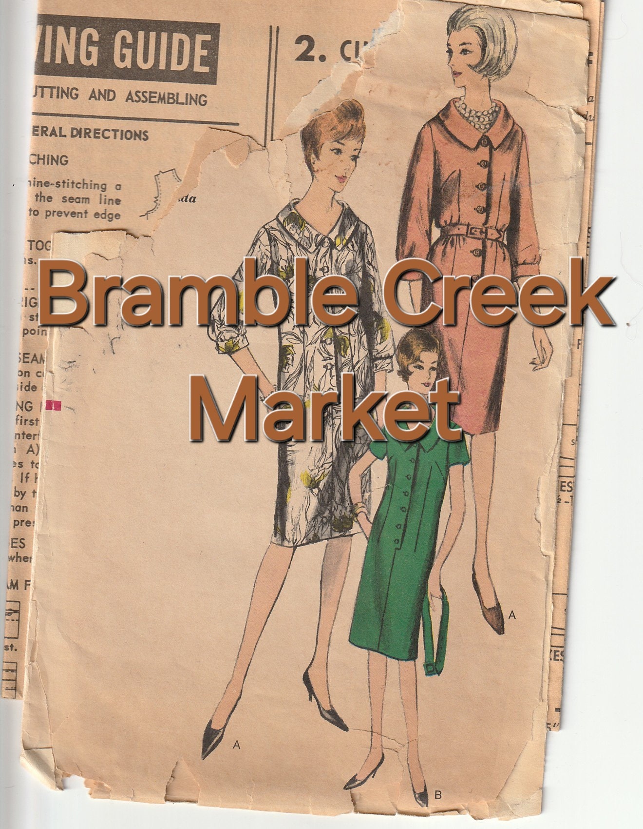 Digital Vintage Sewing Pattern Printable 5 - Etsy