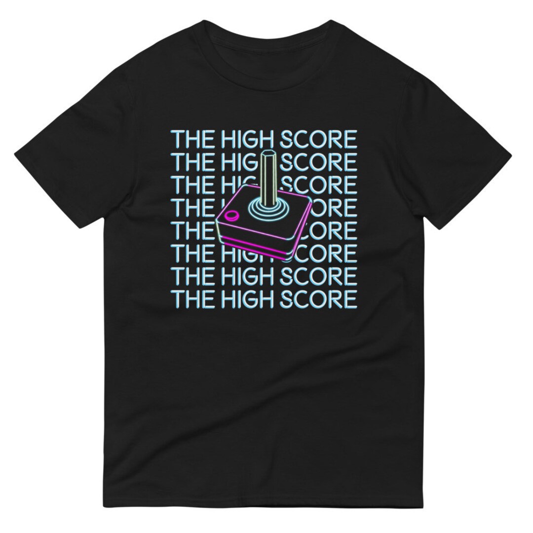 Joystick Retro Video Game the High Score Adult Short-sleeve T-shirt - Etsy