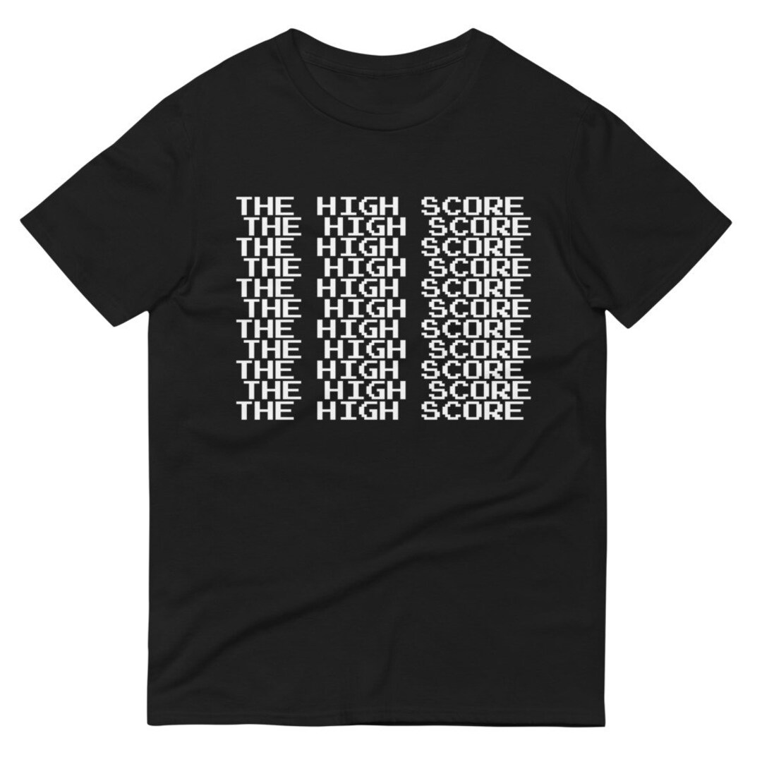 The High Score 8-bit Typography Short Sleeve T-shirt - Etsy