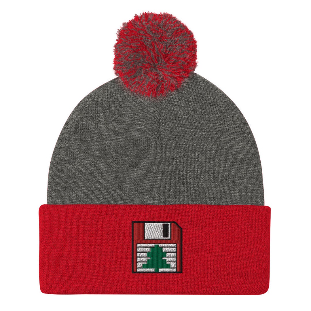 Christmas Tree Floppy Disk Pom-pom Beanie - Etsy