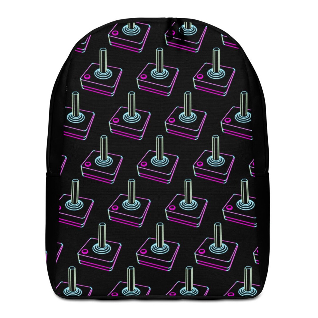 Joystick Video Game Neon Style Minimalist Backpack - Etsy