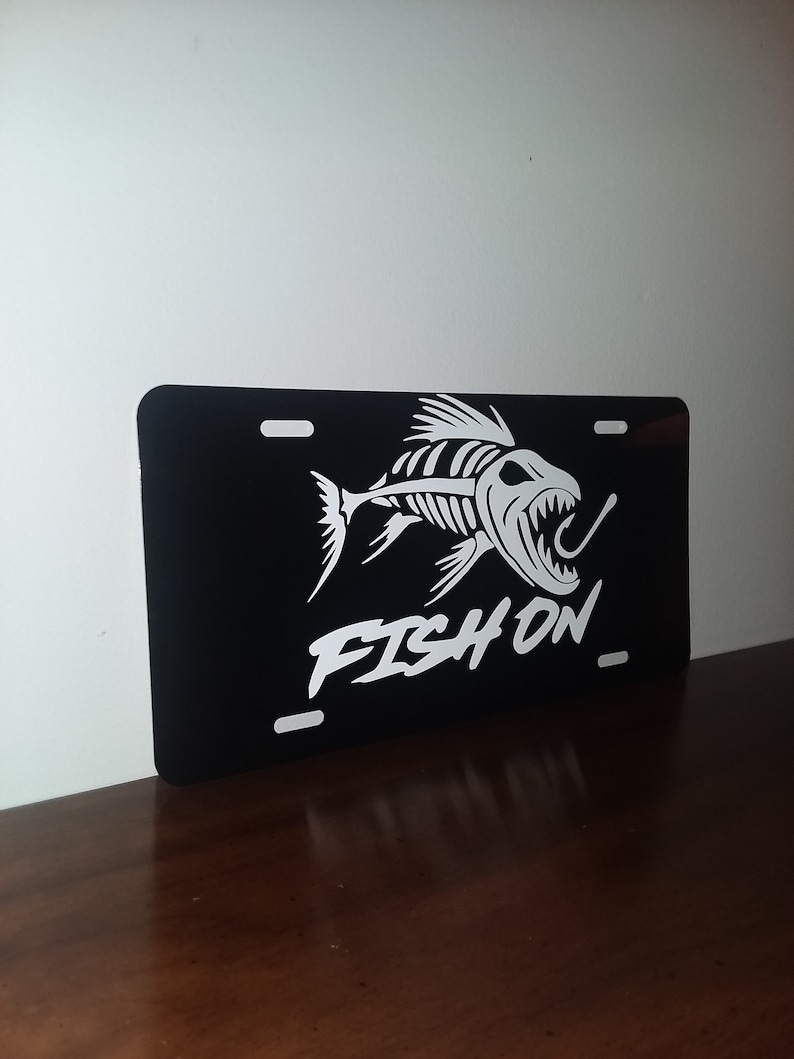 Custom Made Fish License Plate at Cameron Coppin blog