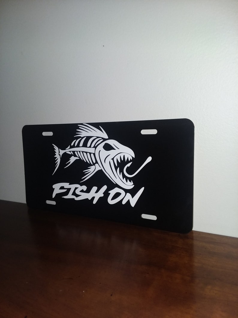 Fish On Bone Fish License Plate/Fishing Style License | Etsy