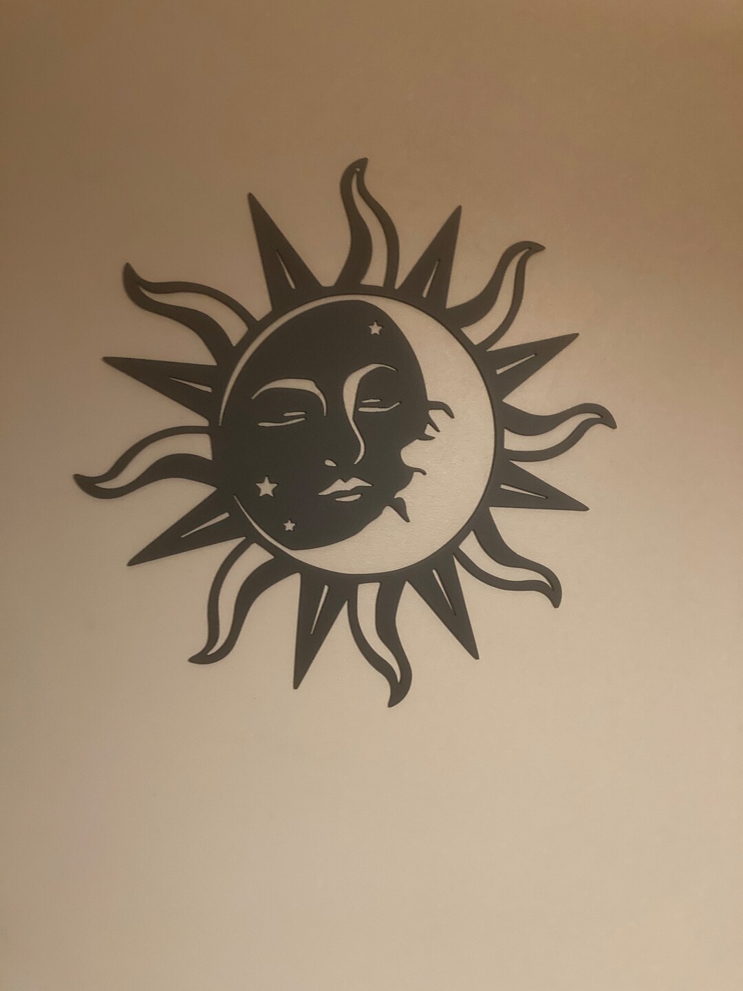 Sun and Moon Metal Wall Sign/ Decorative Wall Metal Art Sign/ Cnc Cut ...