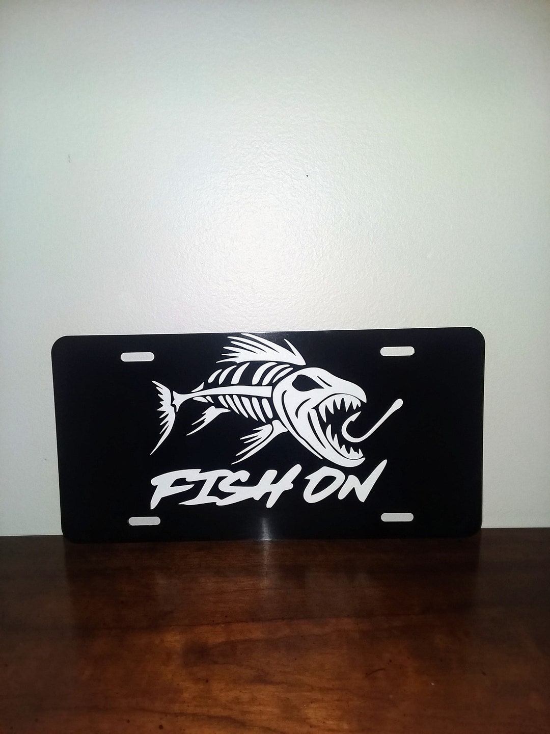 Fish on Bone Fish License Plate/fishing Style License Plate/custom ...
