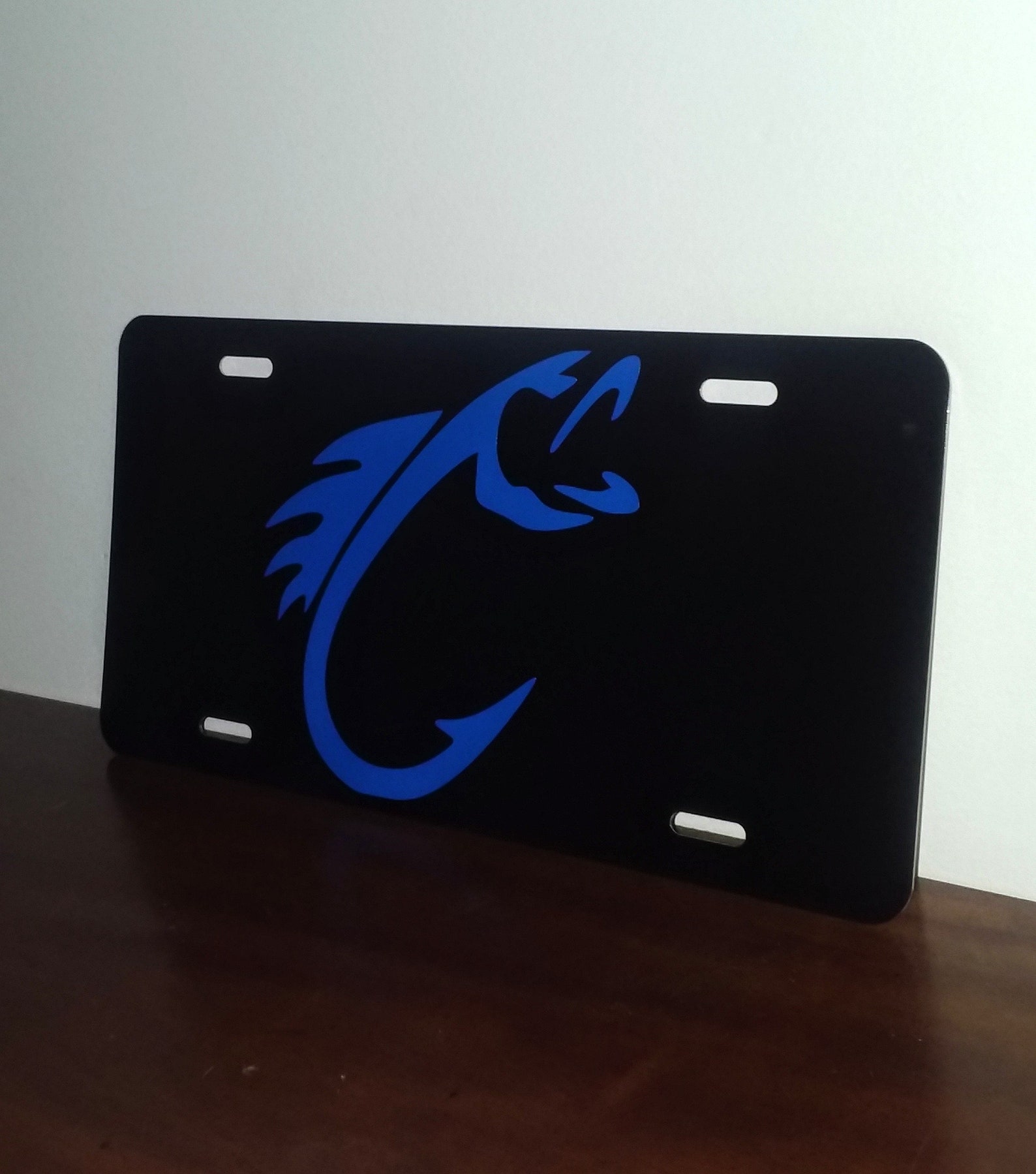 Fish Hook License Plate/hook Fish Logo License Plate /custom License ...