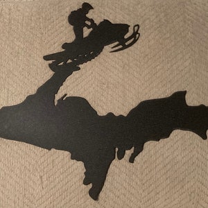 Michigan’s U.P Snowmobile/ Upper Peninsula Snowmobile/metal Wall Sign ...