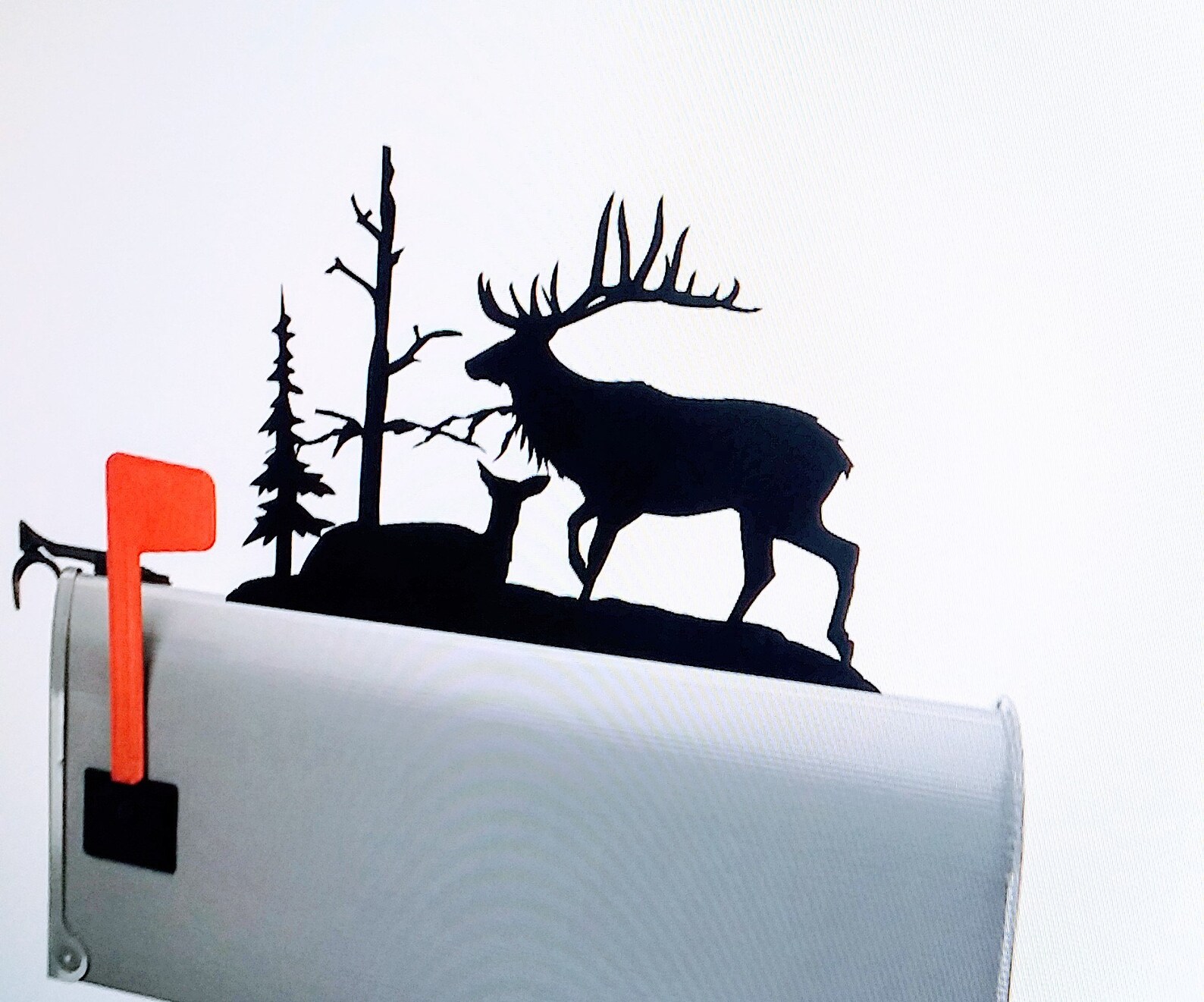 Elk in the Mountains Mail Box Topper/ Mail Box Décor/elk Mail - Etsy