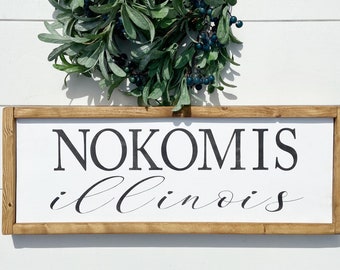 Custom Wood Sign, Custom City Name Sign, City Name Sign, Housewarming ...